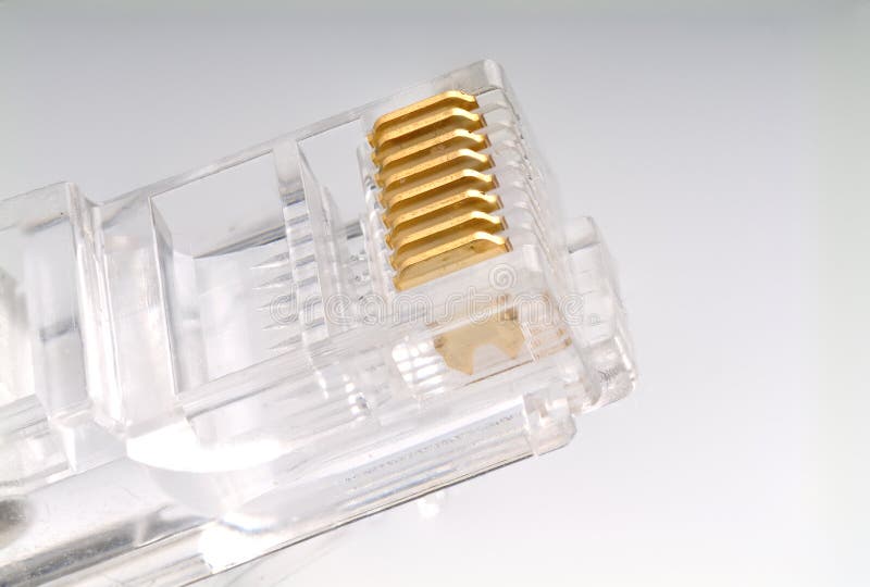 RJ45 plug with cable stock photo. Image of plug, click - 773544