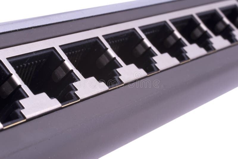 RJ45 ports stock photo. Image of hubcap, cat5e, digitally - 7121450