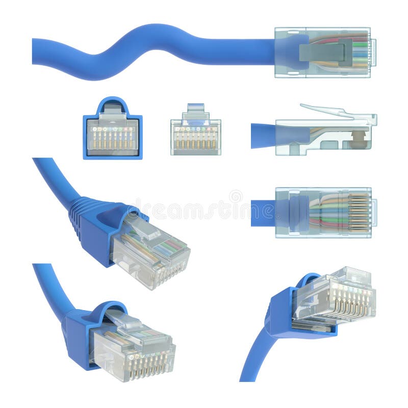 RJ45 Views and Angles stock image. Image of data, telecommunication ...