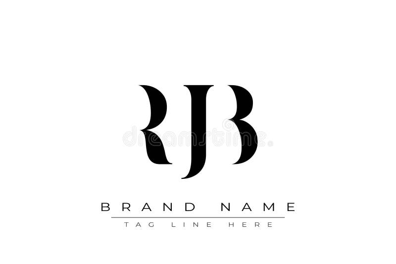 RJB Abstract Letter Logo Design Stock Vector - Illustration of ...