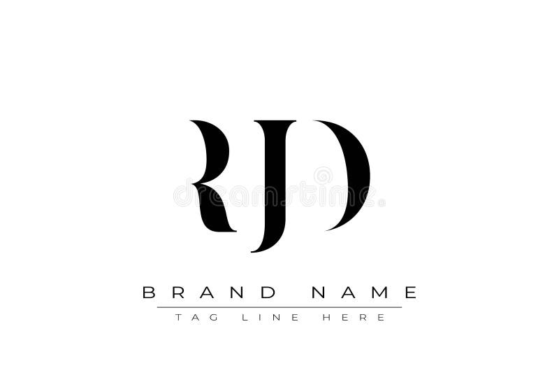 RJD Abstract Letter Logo Design Stock Vector - Illustration of clip ...
