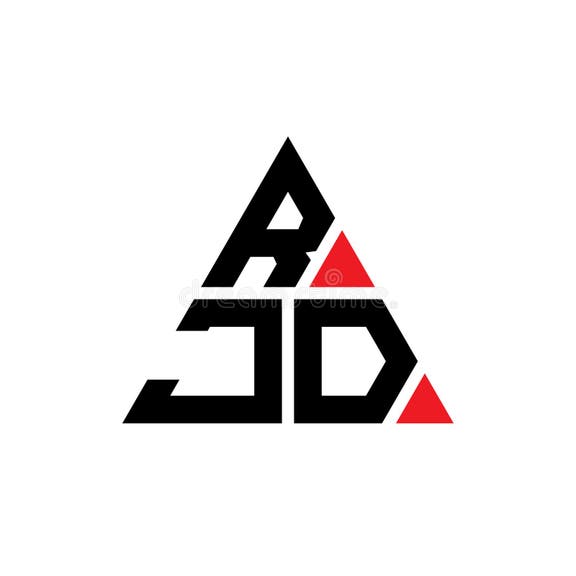 RJD Triangle Letter Logo Design with Triangle Shape. RJD Triangle Logo ...
