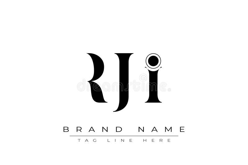 RJI Abstract Letter Logo Design Stock Vector - Illustration of sign ...