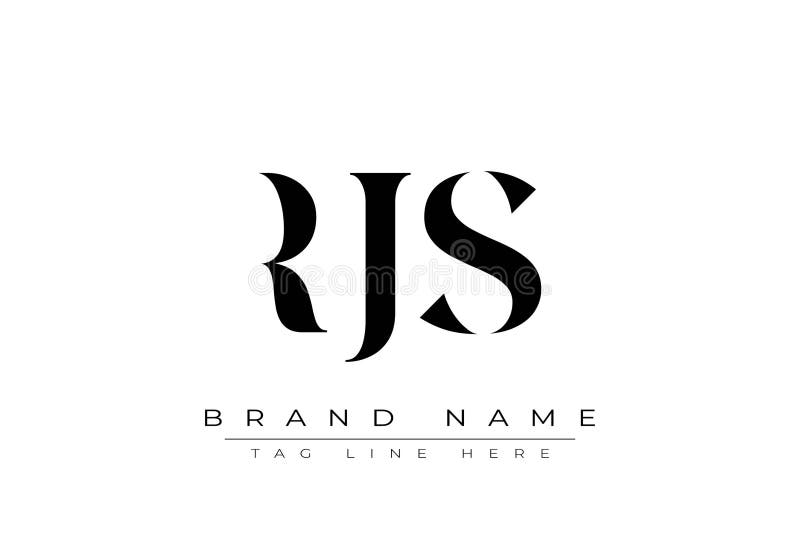 RJS Abstract Letter Logo Design Stock Vector - Illustration of initial ...