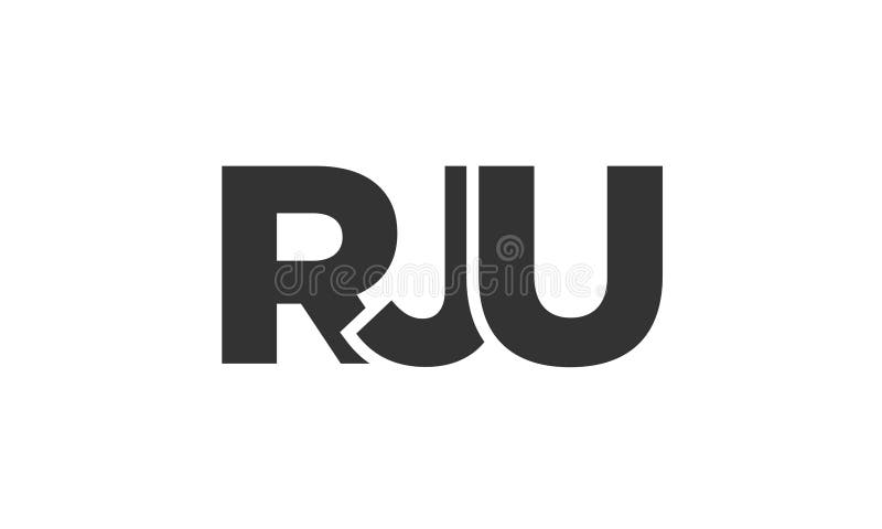 RJU Logo Design Template with Strong and Modern Bold Text. Initial ...