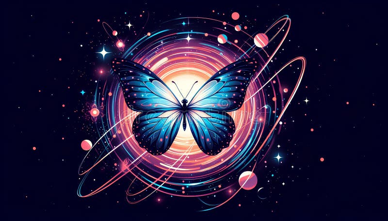 Rk Features a Blue Butterfly with Intricate Wing Pat Stock Illustration ...