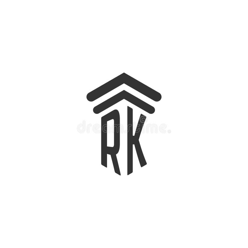 RK Initial for Law Firm Logo Design Stock Vector - Illustration of ...
