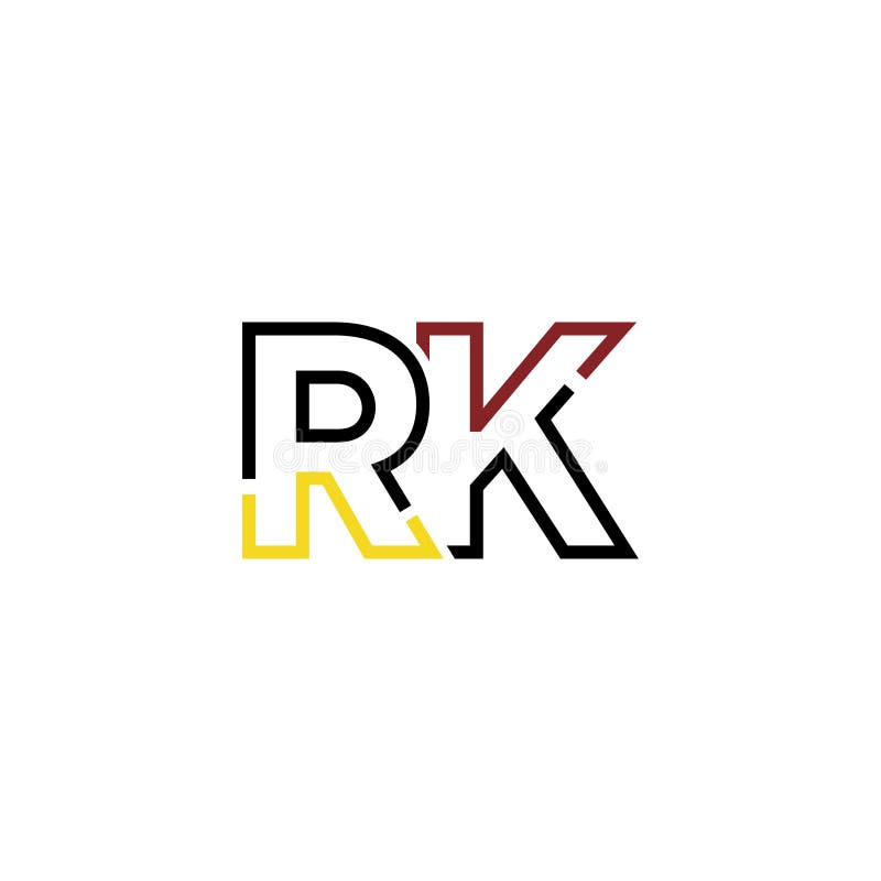 RK Letter Logo Icon Design Template Elements Stock Illustration ...