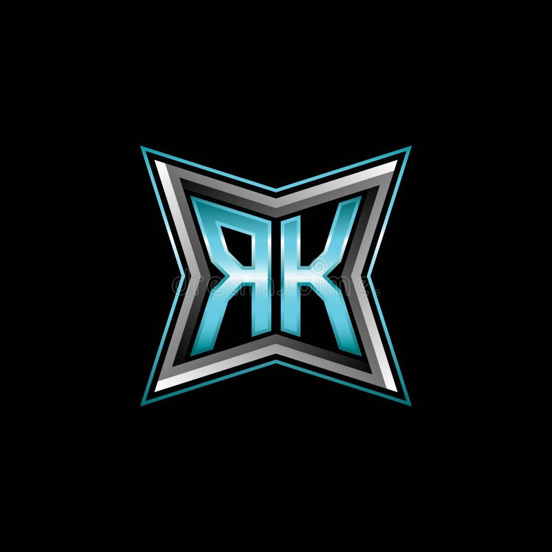 RK Logo Monogram Geometric Modern Design Stock Vector - Illustration of ...