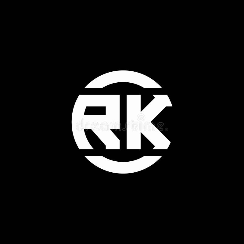 RK Circle Shape Letter Logo Design Stock Vector - Illustration of auto ...