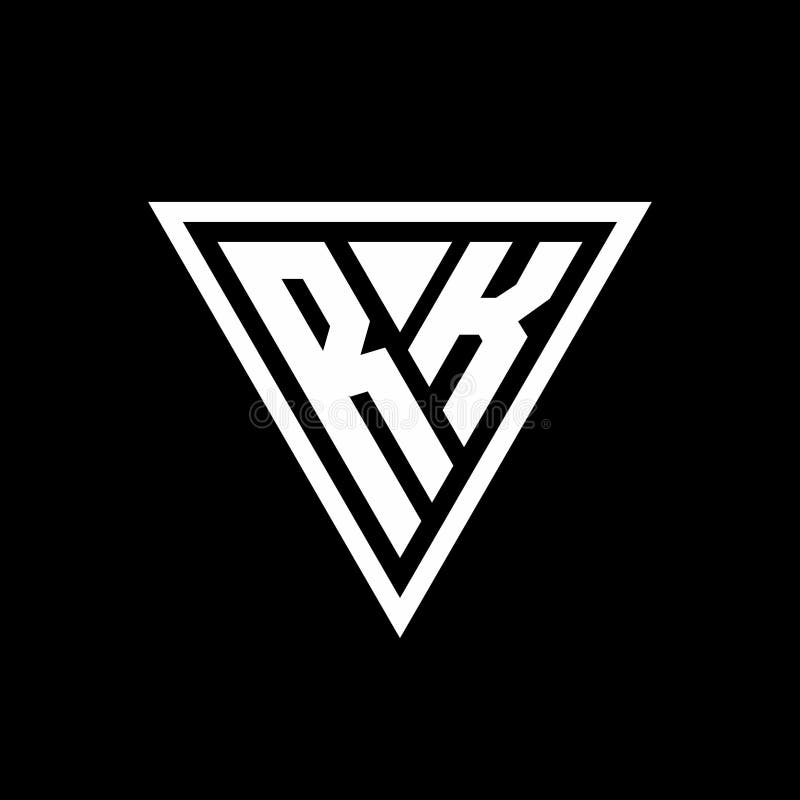 RK Logo Monogram with Triangle Shape Designs Template Stock Vector ...