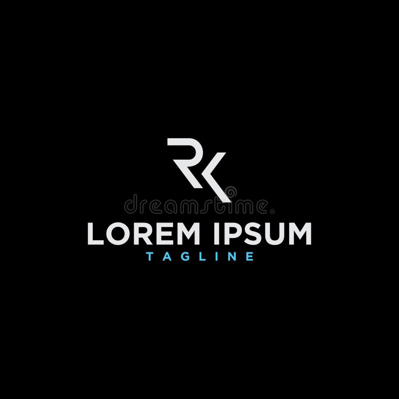 Rk Monogram Logo Design Inspiration Stock Vector - Illustration of font ...