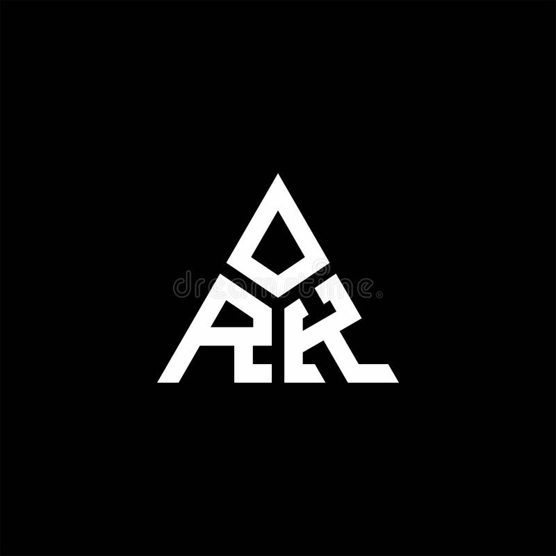 RK Monogram Logo with 3 Pieces Shape Isolated on Triangle Stock Vector ...