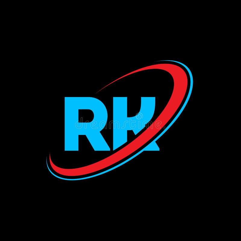 RK R K Letter Logo Design. Initial Letter RK Linked Circle Uppercase ...