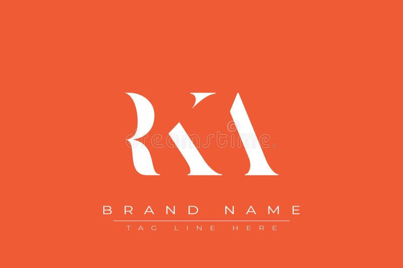 RKA Abstract Letter Logo Design Stock Vector - Illustration of brand ...
