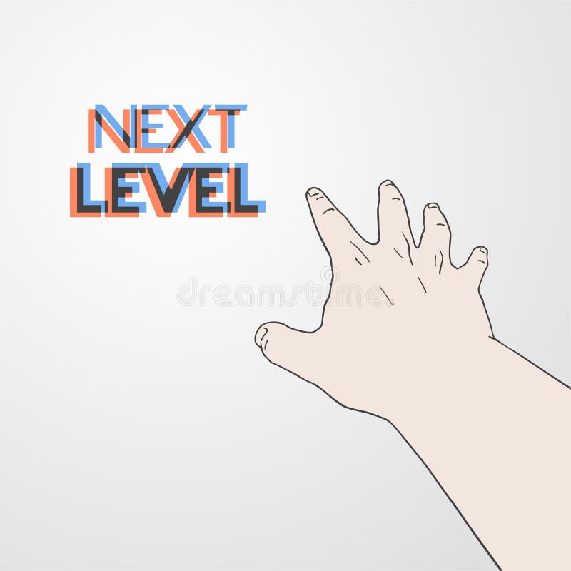 Next level hand stock vector. Illustration of efforttaking - 227677663