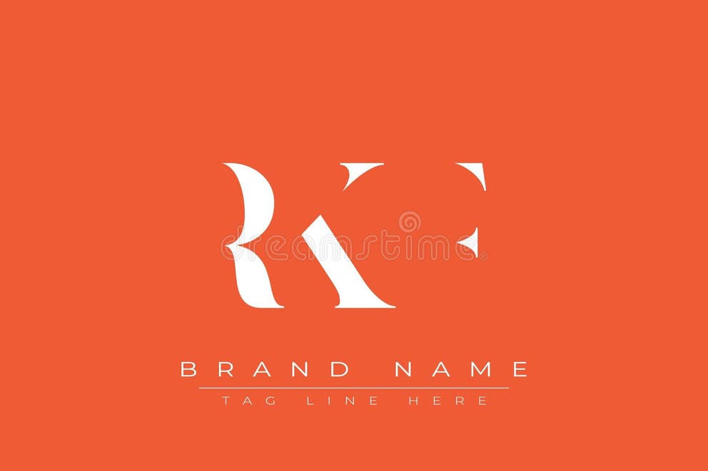 RKF Abstract Letter Logo Design Stock Vector - Illustration of font ...