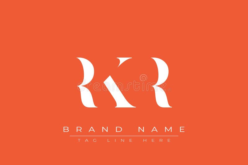 RKR Abstract Letter Logo Design Stock Vector - Illustration of modern ...