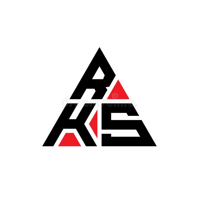 RKS Triangle Letter Logo Design with Triangle Shape. RKS Triangle Logo ...