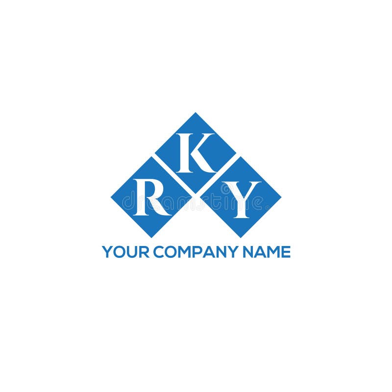 RKY Letter Logo Design on WHITE Background. RKY Creative Initials ...