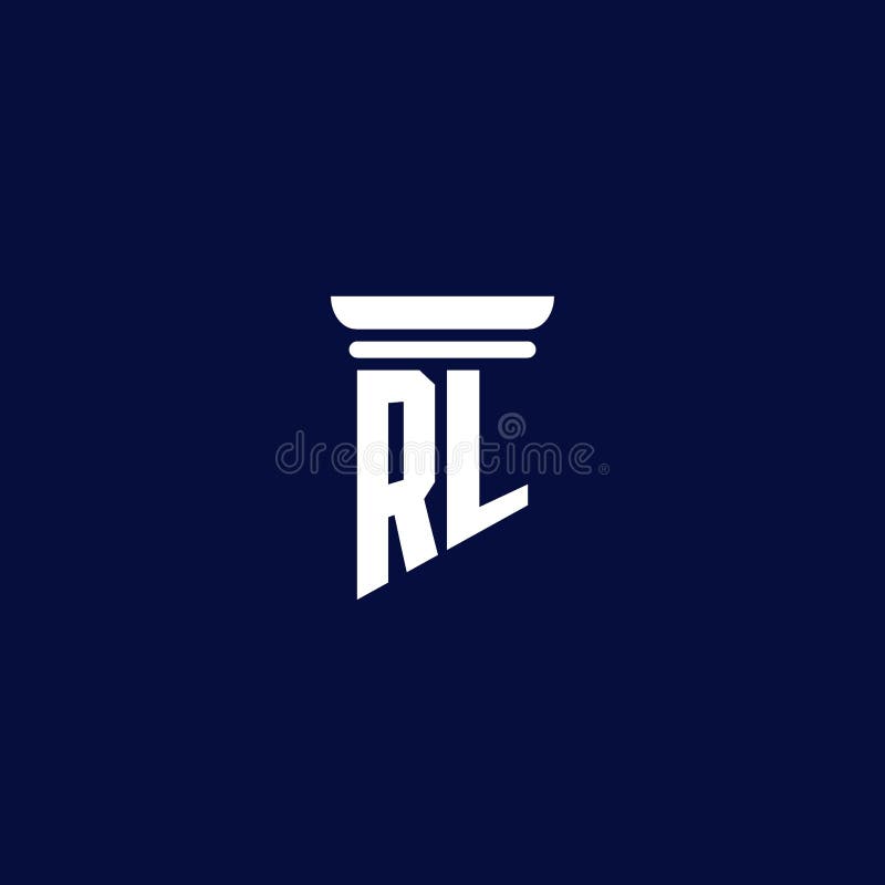 RL Initial Monogram Logo Design for Law Firm Stock Vector ...