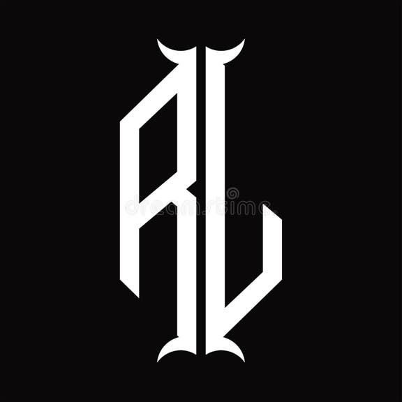 RL Logo Monogram with Horn Shape Design Template Stock Vector ...