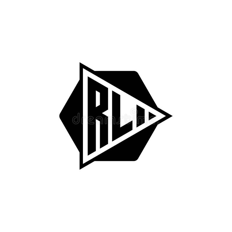 RL Logo Monogram Triangle Play Button Stock Vector - Illustration of ...
