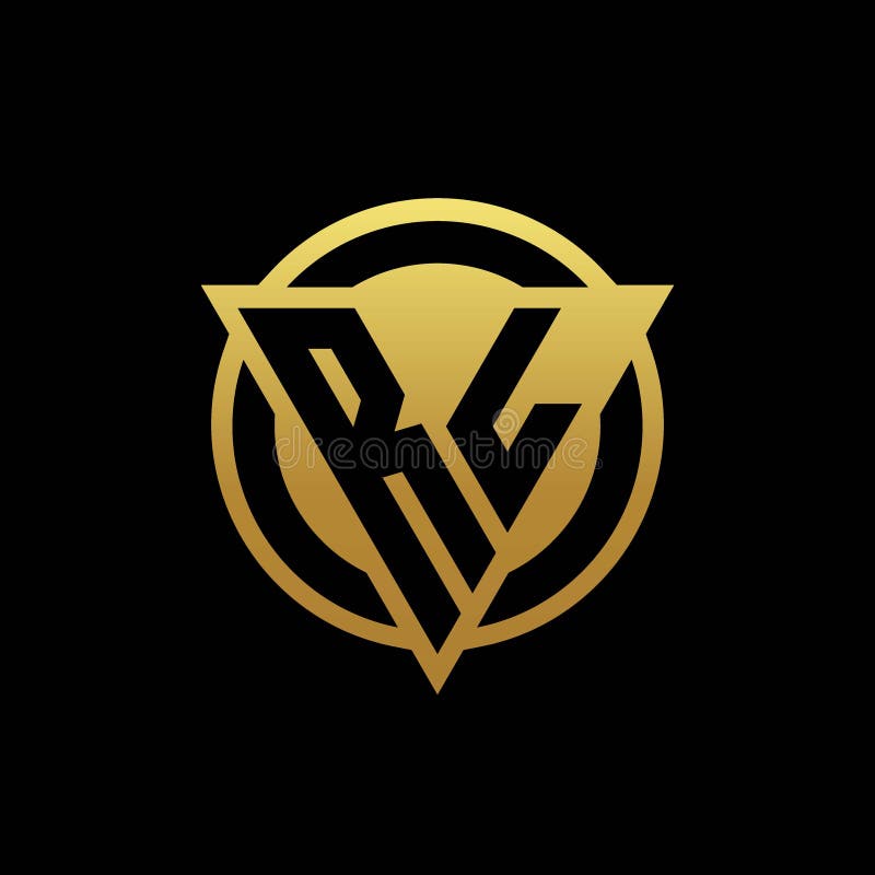 RL Logo Monogram with Triangle Shape and Circle Rounded Isolated on ...