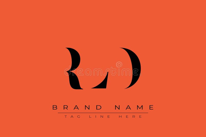 RLD Abstract Letter Logo Design Stock Vector - Illustration of design ...