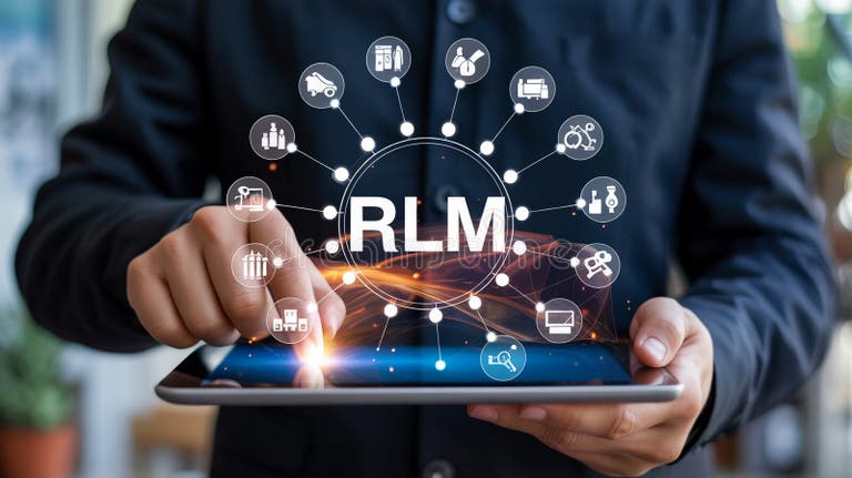 Rlm Retail Lifecycle Management Concept with Businessman Using Tablet ...