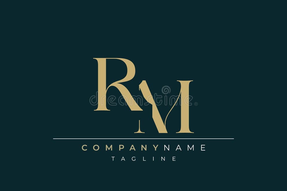 RM Abstract logo design stock vector. Illustration of logo - 361639469