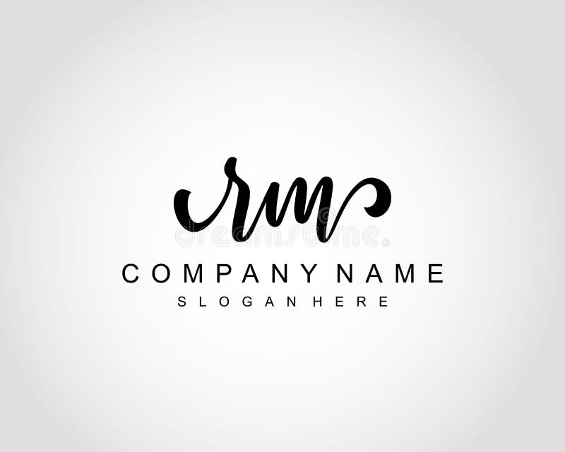 RM Initial Handwriting Logo Template Stock Vector - Illustration of ...