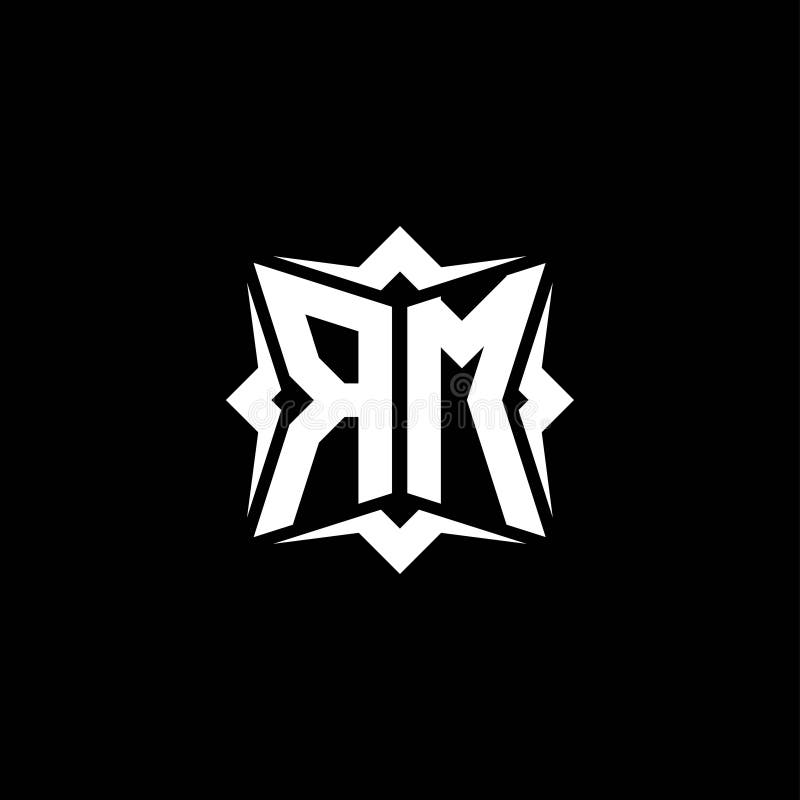 RM Logo Monogram Geometric Modern Design Stock Vector - Illustration of ...