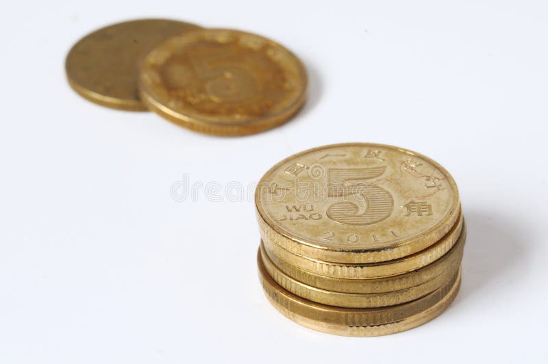 RMB coins stock photo. Image of trading, silver, gold - 27795306