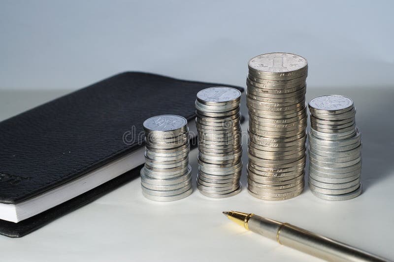 RMB coins and notes stock image. Image of manage, dollar - 24320917