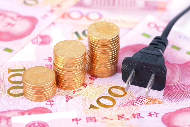 RMB Currency and Power Plug Stock Image - Image of indoor, business ...