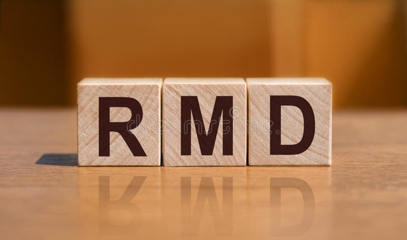 RMD Text on Wooden Cubes on Orange Wall Background Stock Image - Image ...