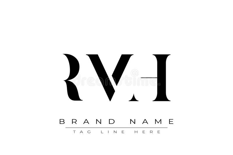 RMH Abstract Letter Logo Design Stock Vector - Illustration of clip ...