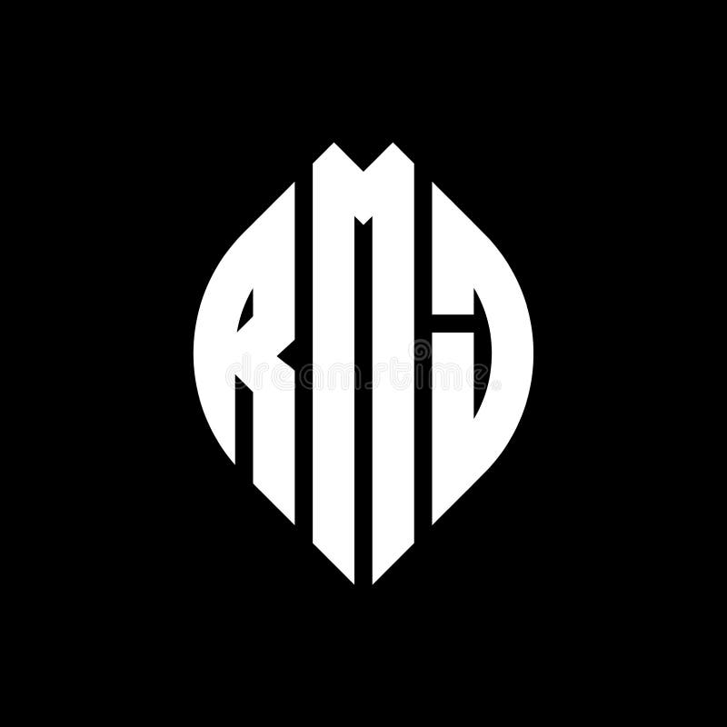 RMJ Circle Letter Logo Design with Circle and Ellipse Shape. RMJ ...