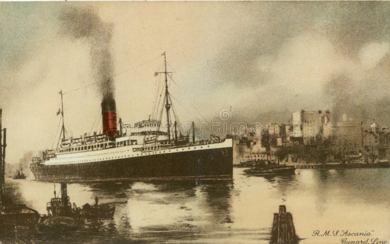 RMS Ascania, Cunard Line Ship, Ca. 1930 Picture. Image: 222337869