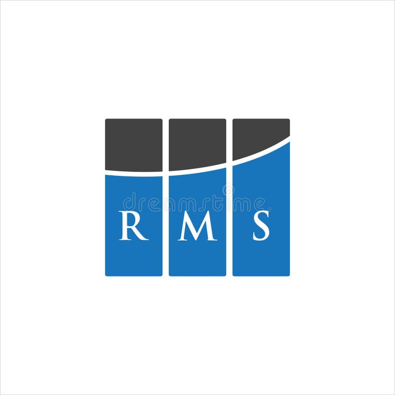 RMS Letter Logo Design on WHITE Background. RMS Creative Initials ...