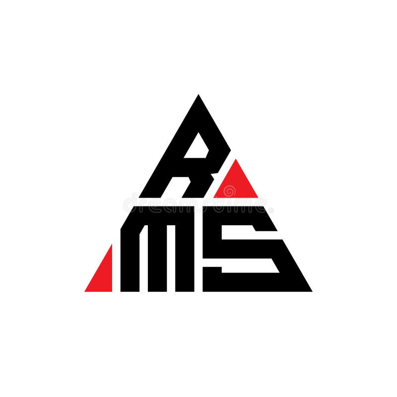 RMS Triangle Letter Logo Design with Triangle Shape. RMS Triangle Logo ...