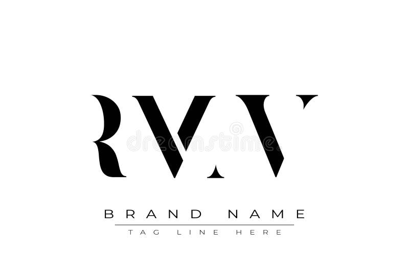 RMV Abstract Letter Logo Design Stock Vector - Illustration of brand ...