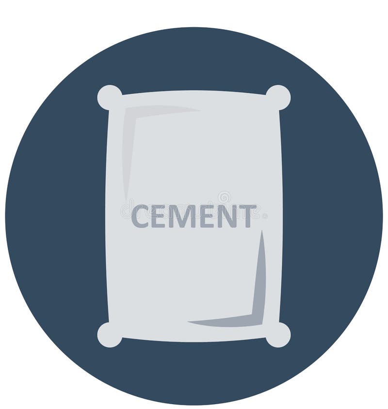 Cement Sack Isolated Vector Icon for Construction Stock Vector ...