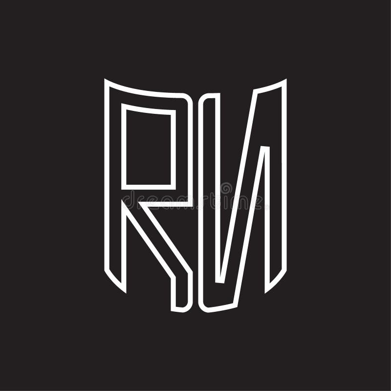 RN Logo Monogram with Ribbon Style Outline Design Template Stock Vector ...
