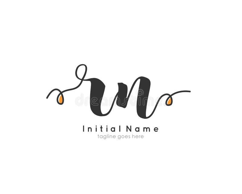 RN Signature Logo Template Vector Stock Vector - Illustration of ...
