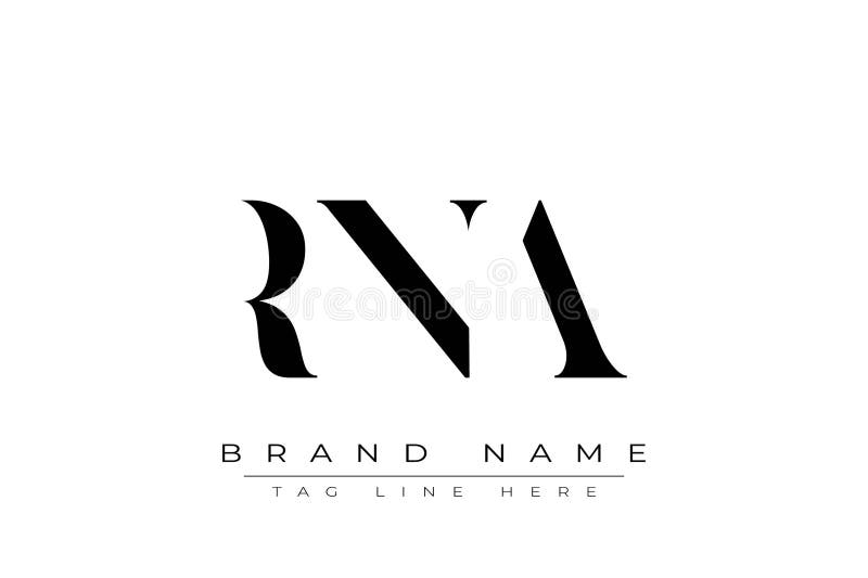 RNA Abstract Letter Logo Design Stock Vector - Illustration of element ...