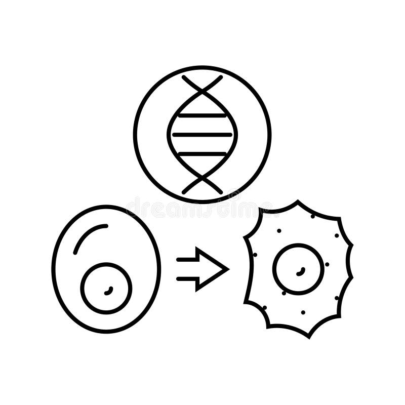 Rna Interference Cryptogenetics Line Icon Vector Illustration Stock ...