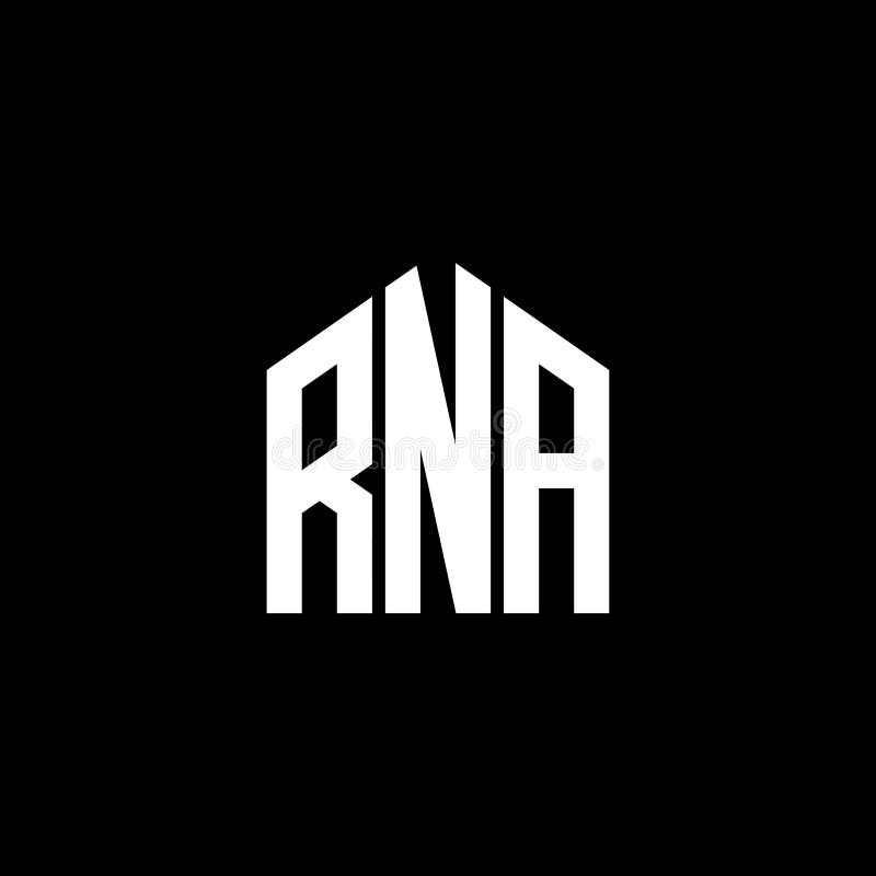 RNA Letter Logo Design on BLACK Background. RNA Creative Initials ...