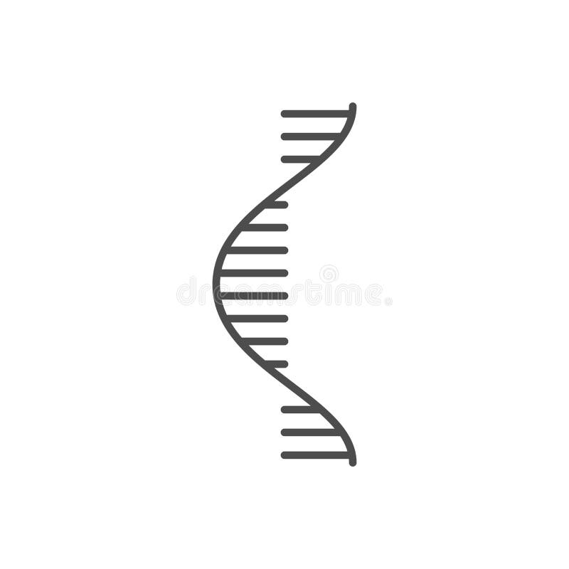 RNA Related Vector Thin Line Icon Stock Vector - Illustration of gene ...